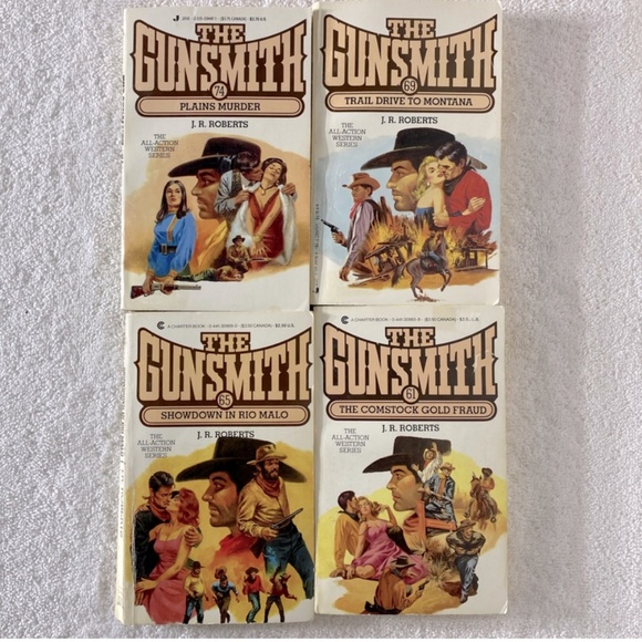 Vintage | Other | Vintage The Gunsmith All Action Western Romance Novel ...